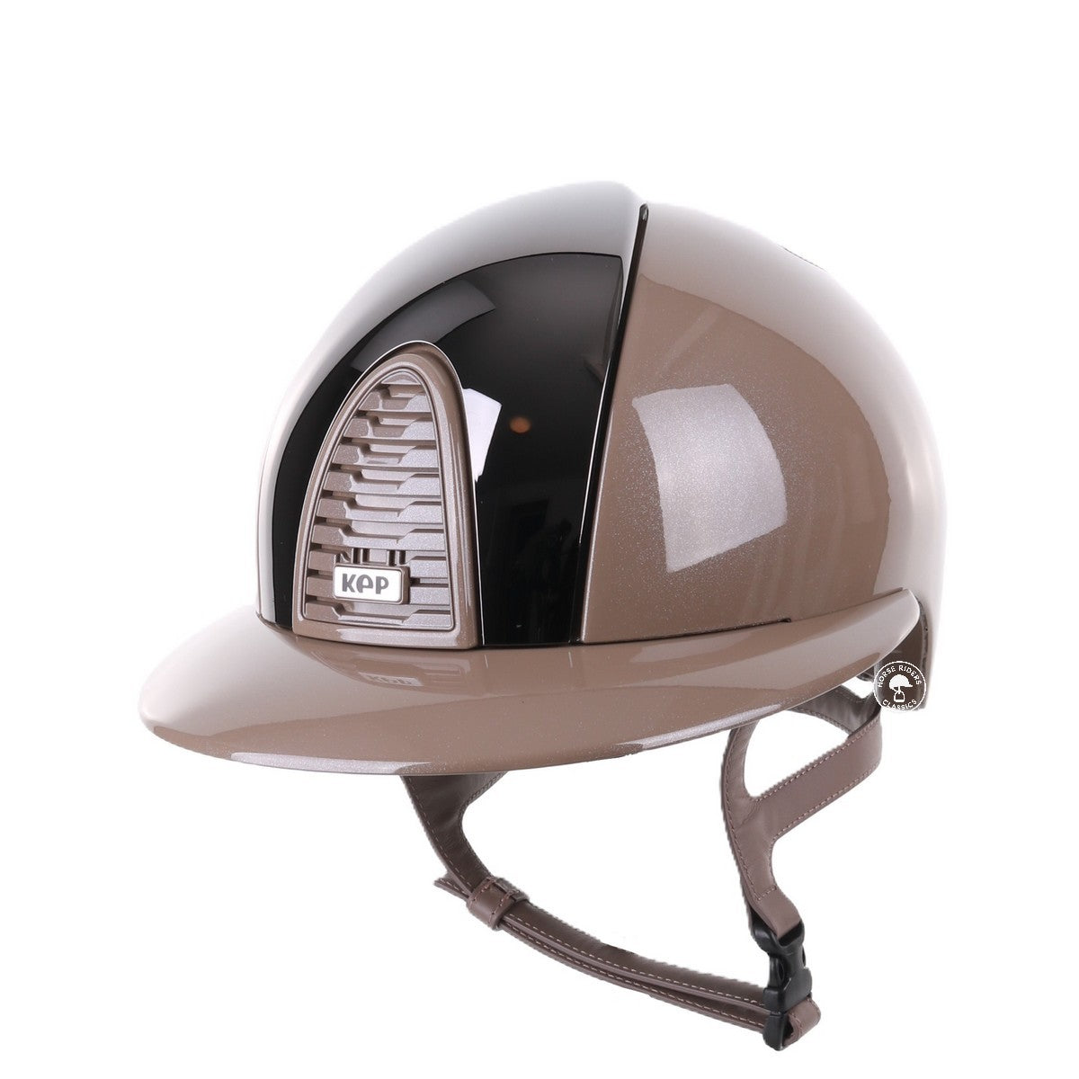 Kep Italia Riding Helmet Cromo 2.0 Diamond Polo Peak Taupe Mirror Blac ...