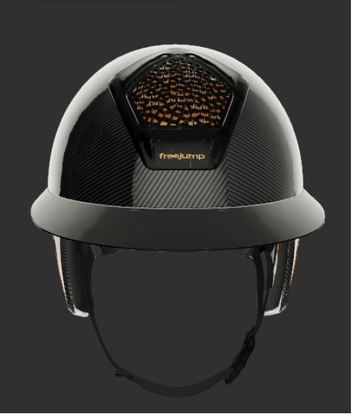 Freejump Helmet Voronoï with Temple Protection Carbon Gloss Bronze Bla ...