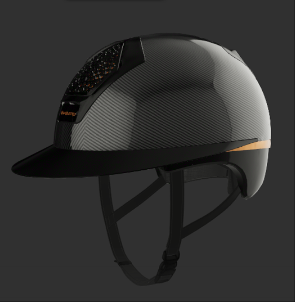 Freejump Helmet Voronoï with Temple Protection Carbon Gloss Bronze Bla ...