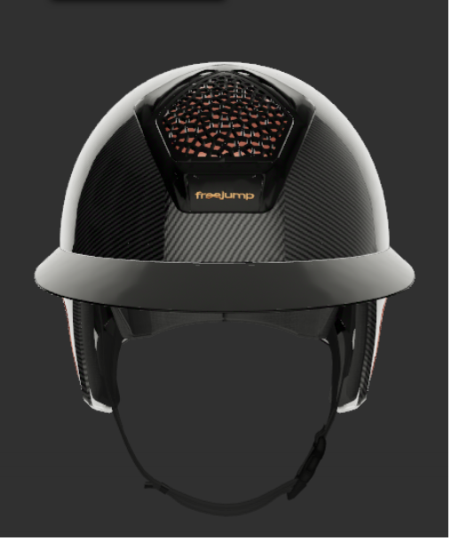 Freejump Helmet Voronoï with Temple Protection Carbon Gloss Rosé Gold ...