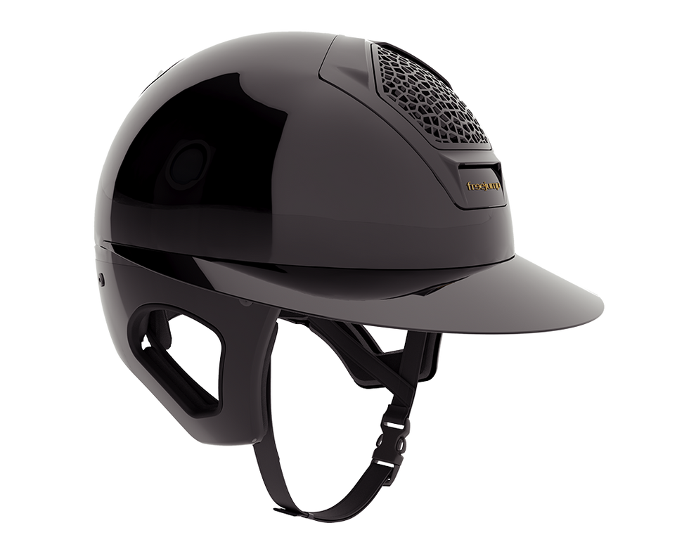 Freejump Helmet Voronoï with Temple Protection Gloss Black – Horse ...